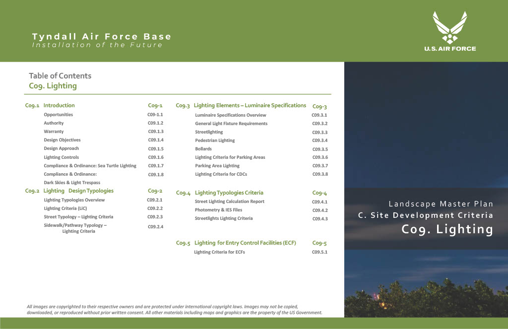 Tyndall AFB | Installation Facilities Standards | Landscape Master Plan ...